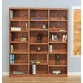 "Concepts in Wood 84"" Tall Triple Wide Bookcase, 18-Shelf Wooden ...