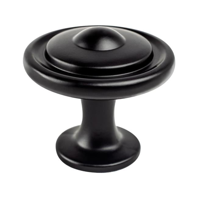 Traditional Advantage Three Matte Black Button Knob - Walmart.com