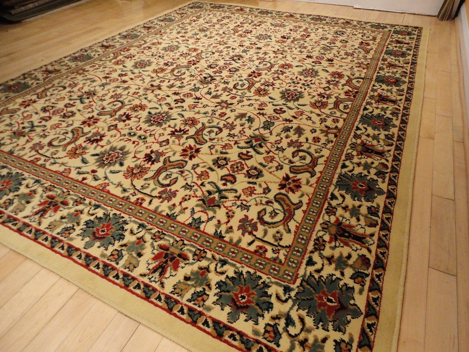 Traditional All Over Area Rug Carpet 8x10 Cream Rugs 5x8 4sizes ...