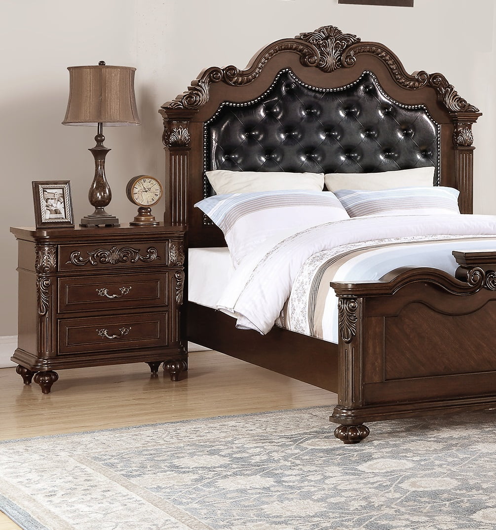 Traditional Antique Walnut 1pc Nightstand Bedroom Furniture Cherry ...