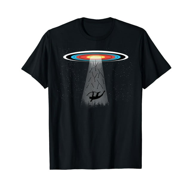 Traditional Archery Funny Ufo Archery Target Recurve Bow T-Shirt ...