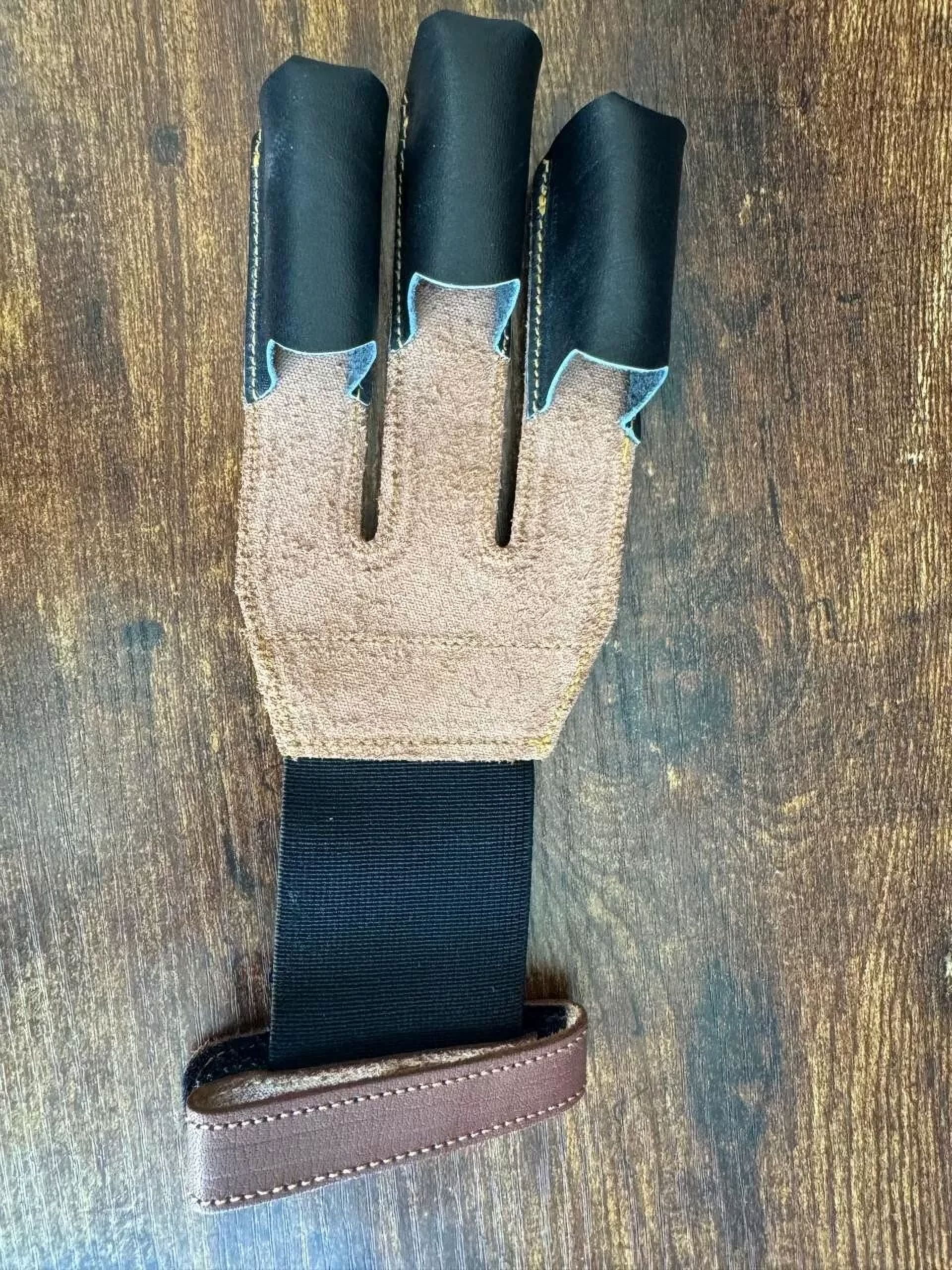 Traditional Archery Shooting 3 Finger Leather Gloves, Durable 3 Finger ...