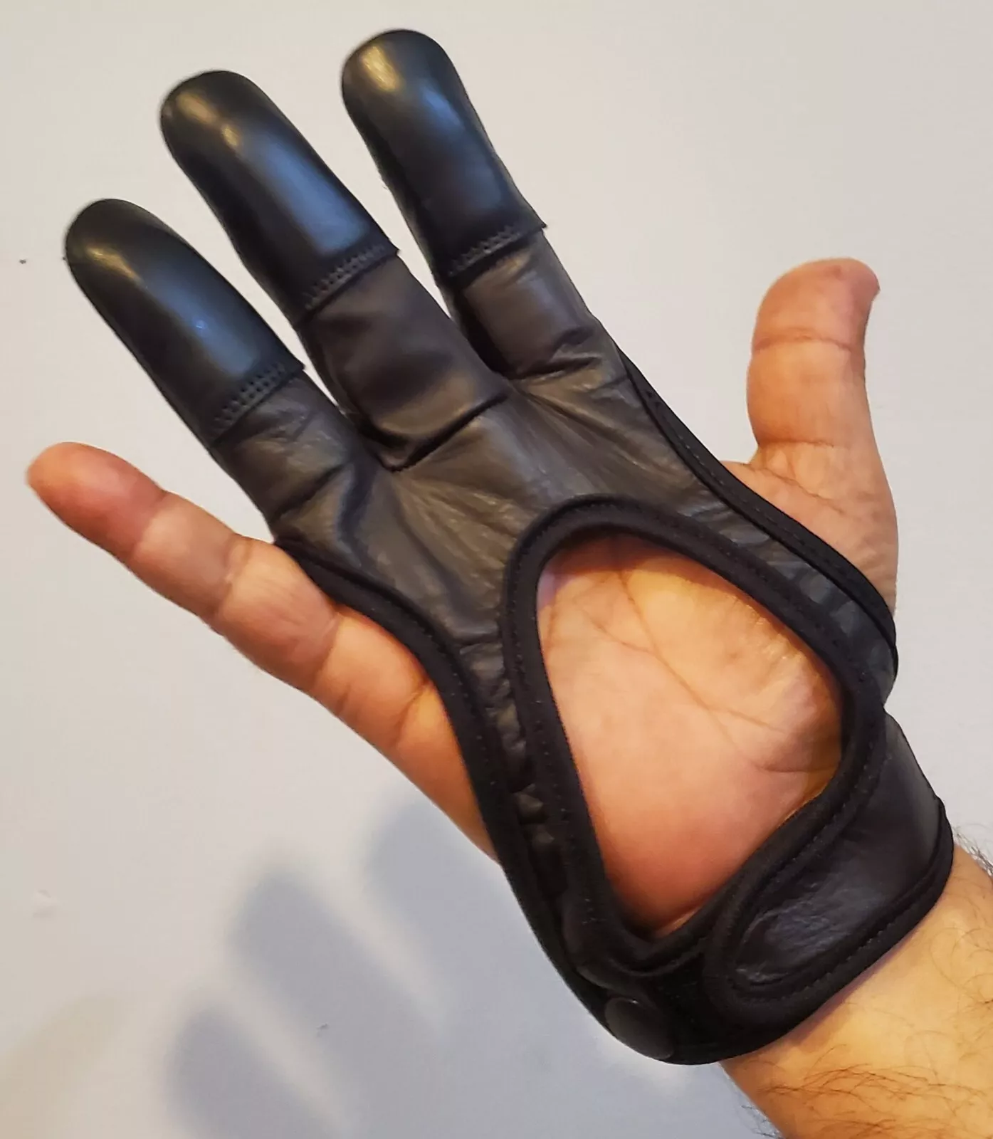 Traditional Archery Shooting 3 Finger Leather Gloves, Durable Soft 3 ...