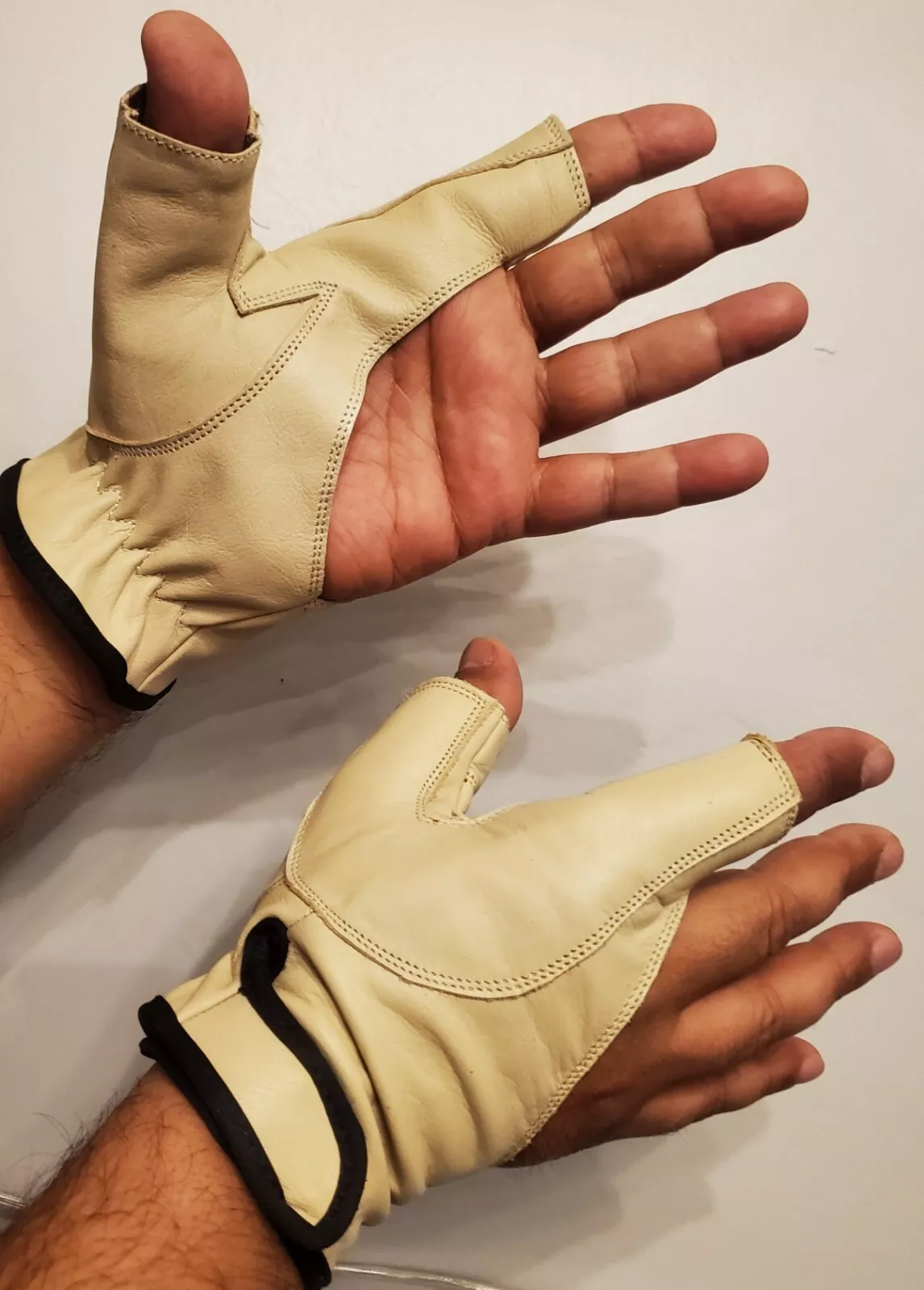 Traditional Archery Shooting Leather Gloves, Durable Finger Tabs for ...