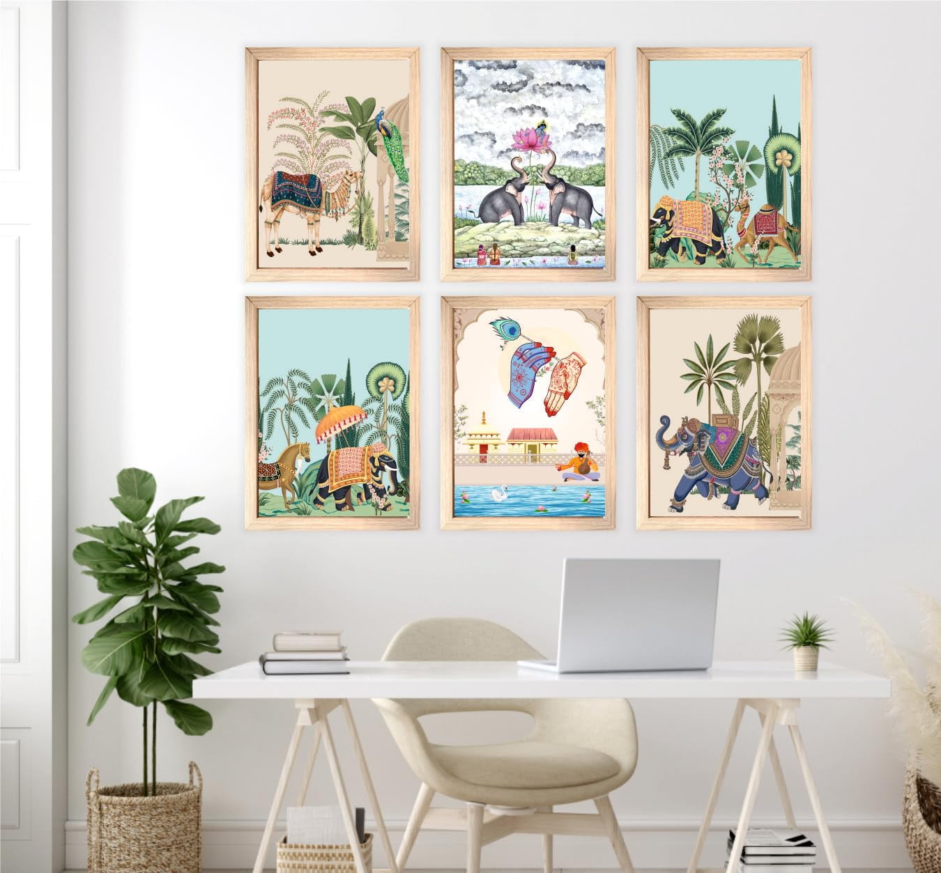 Traditional Art Pichwai Unframed Canvas Painting for Wall Decoration ...