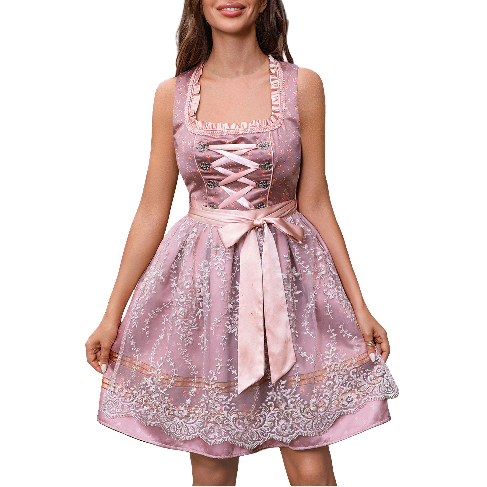 Traditional Bavarian Oktoberfest Dirndl Dress Women's German Garden ...
