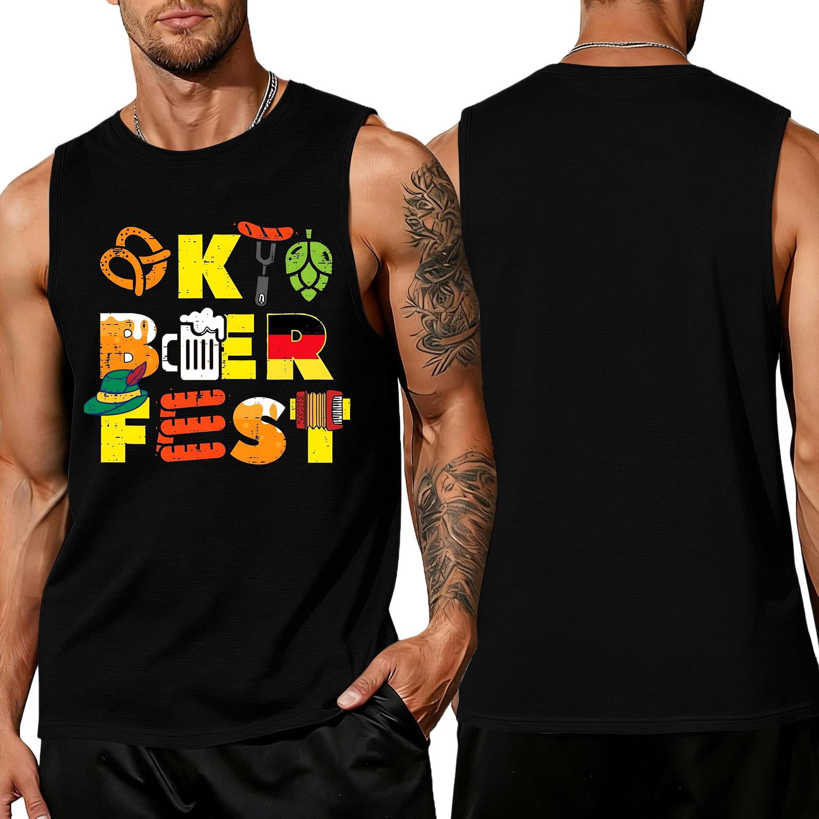 Traditional Bavarian Oktoberfest Men's Tank Top, Beer Festival Graphic ...