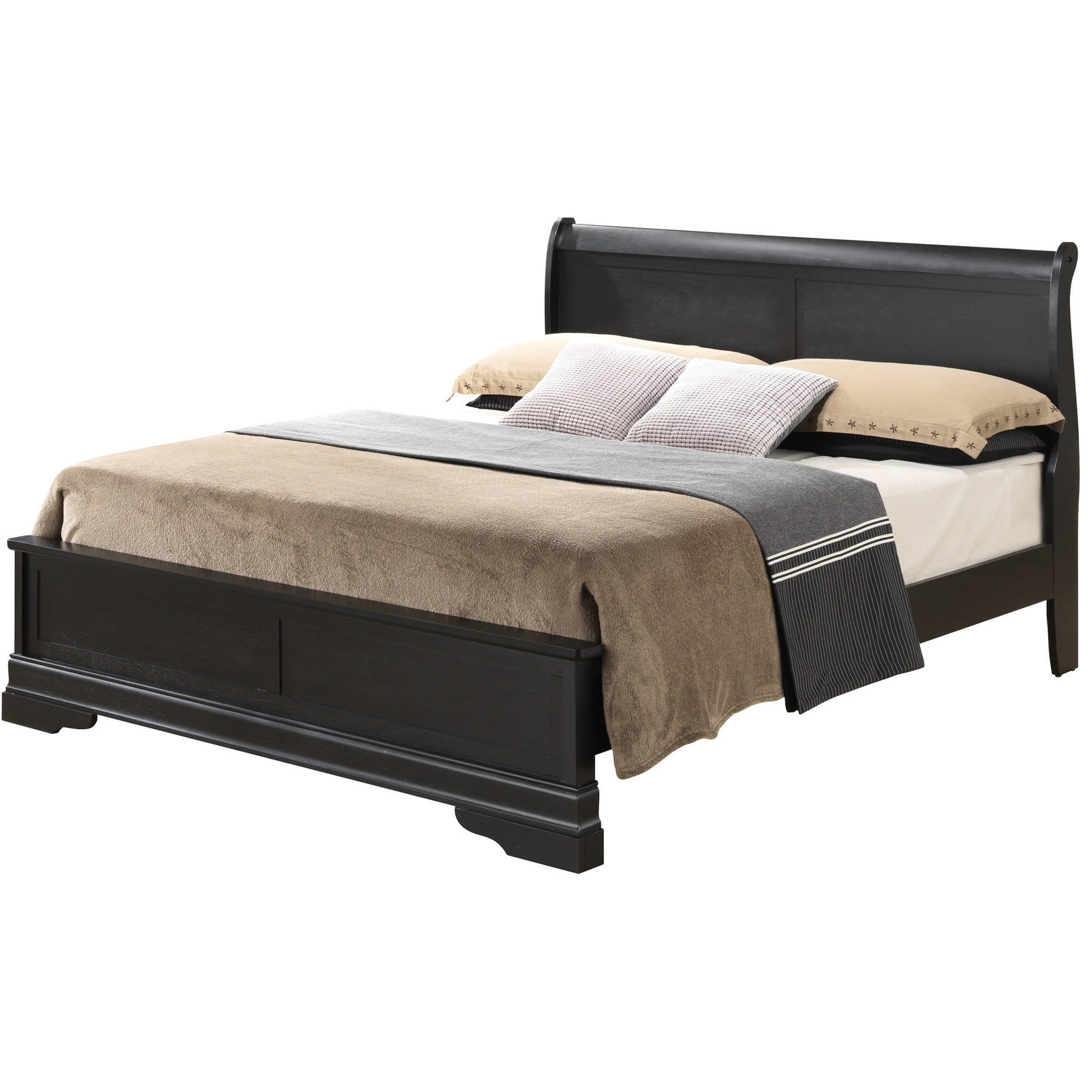 Traditional Black King Bed | Comfortable and Supportive - Aesthetic ...