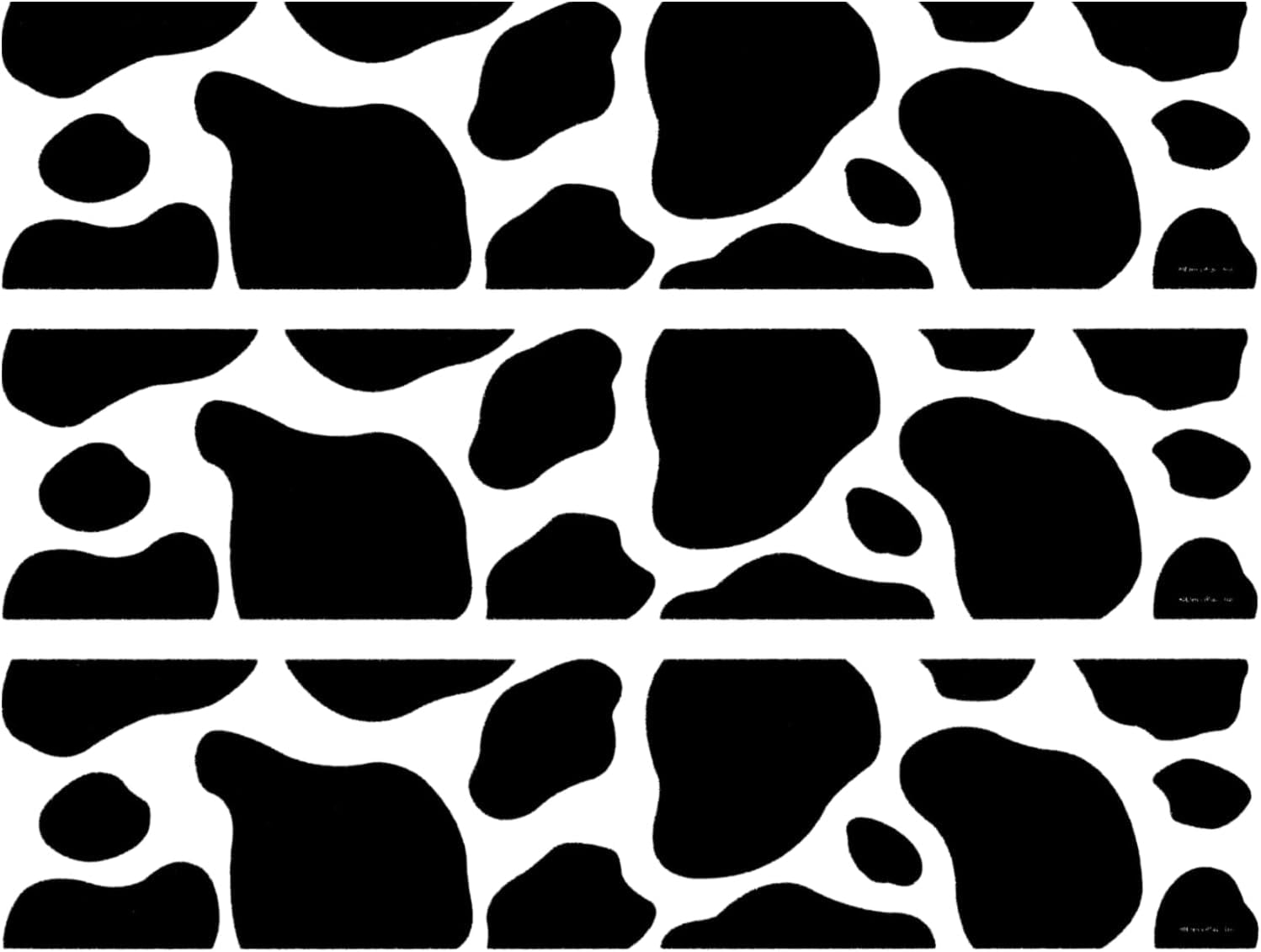 Traditional Black & White Cow Pattern Edible Cake Border Strips-3-2.5 ...