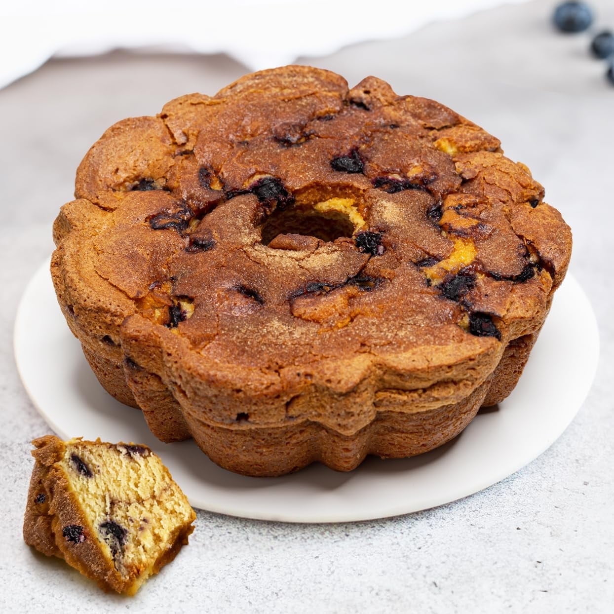 Traditional Blueberry Coffee Cake - 3.1 LB, Maple Syrup Infused ...