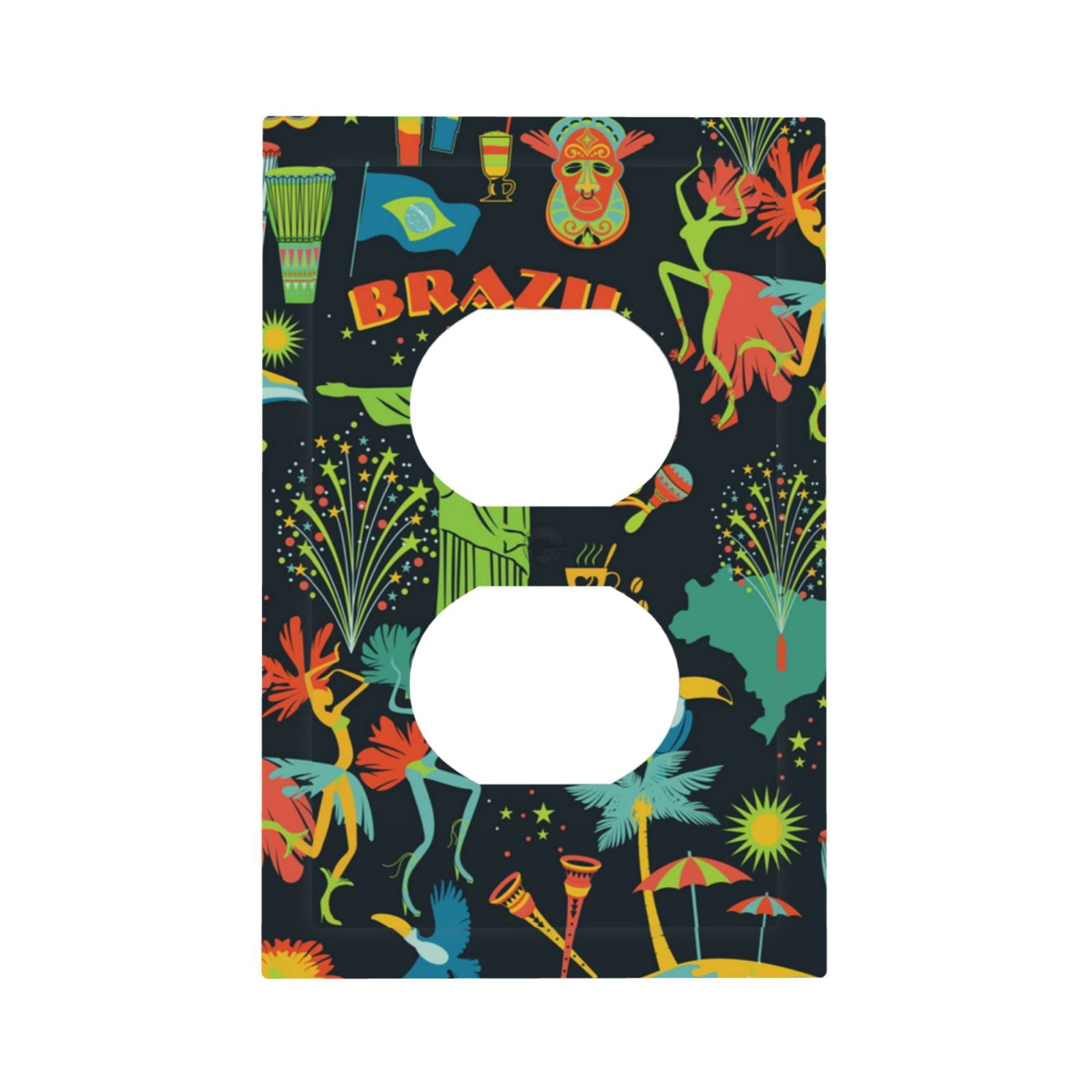 Traditional Brazilian Duplex Wall Plate 1 Gang Decorative Electrical ...