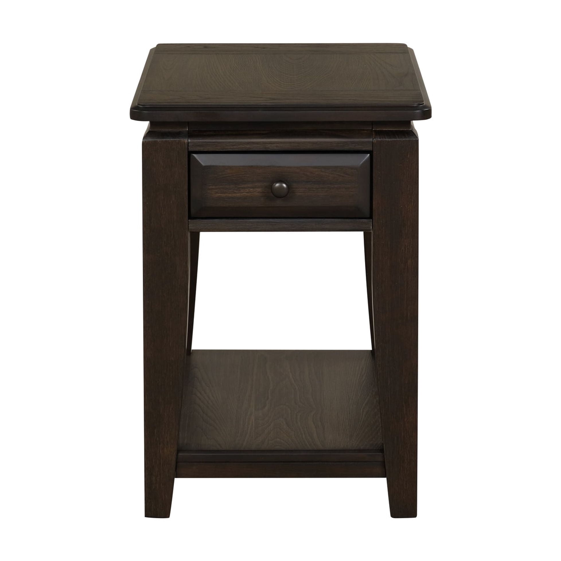 Traditional Chairside Storage Table With Drawer - Solid Wood And 25.26 ...
