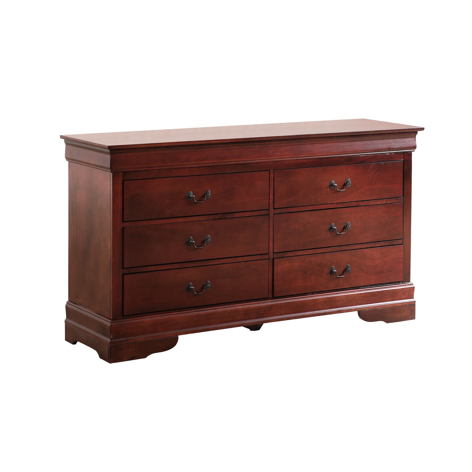 Traditional Cherry Dresser with Metal Center Guides - Prevent Drawer ...
