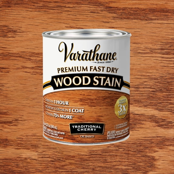 Varathane Traditional Cherry Fast Dry Interior Wood Stain Quart for ...