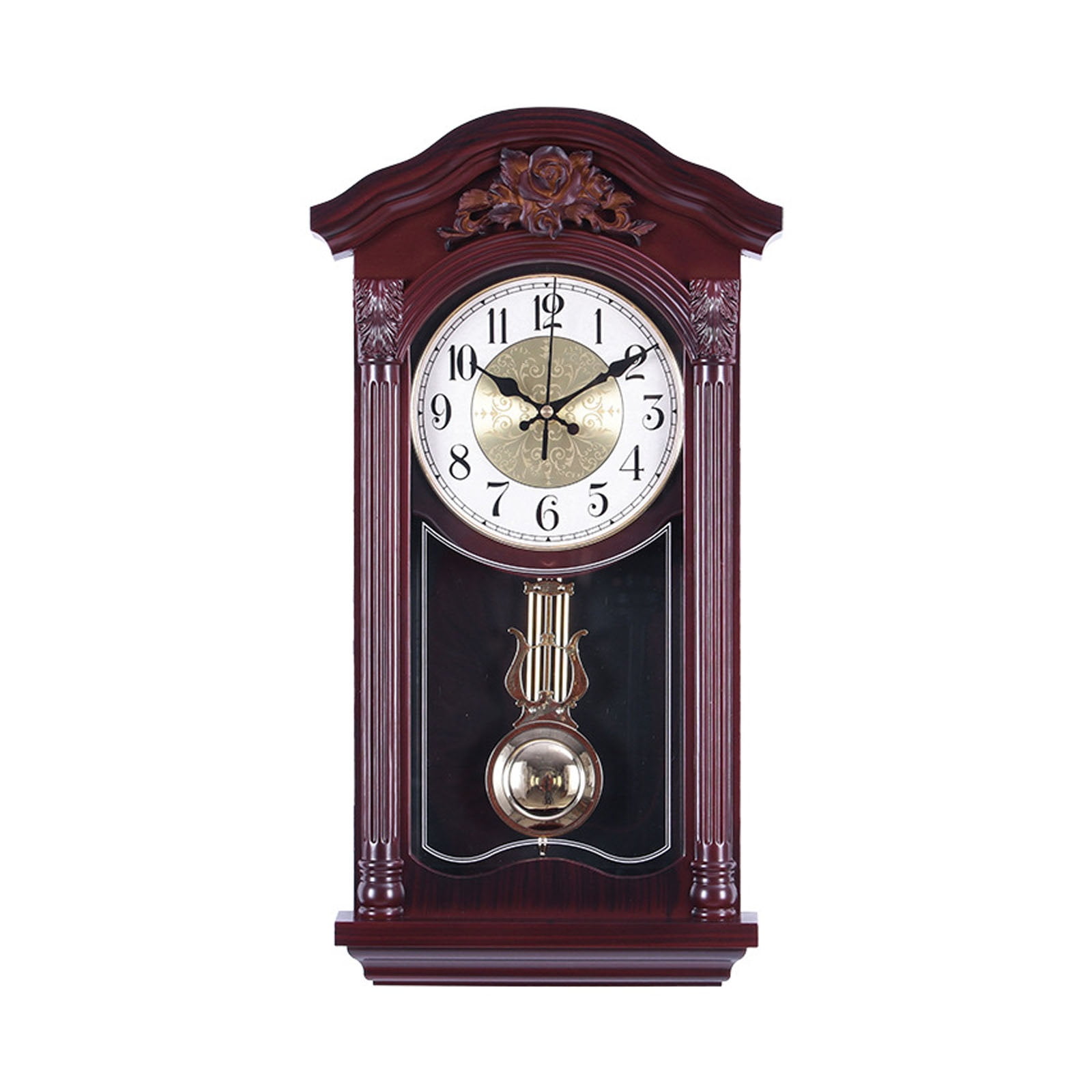 Traditional Chiming Pendulum Wall Clock,with Pendulum Battery Operated ...