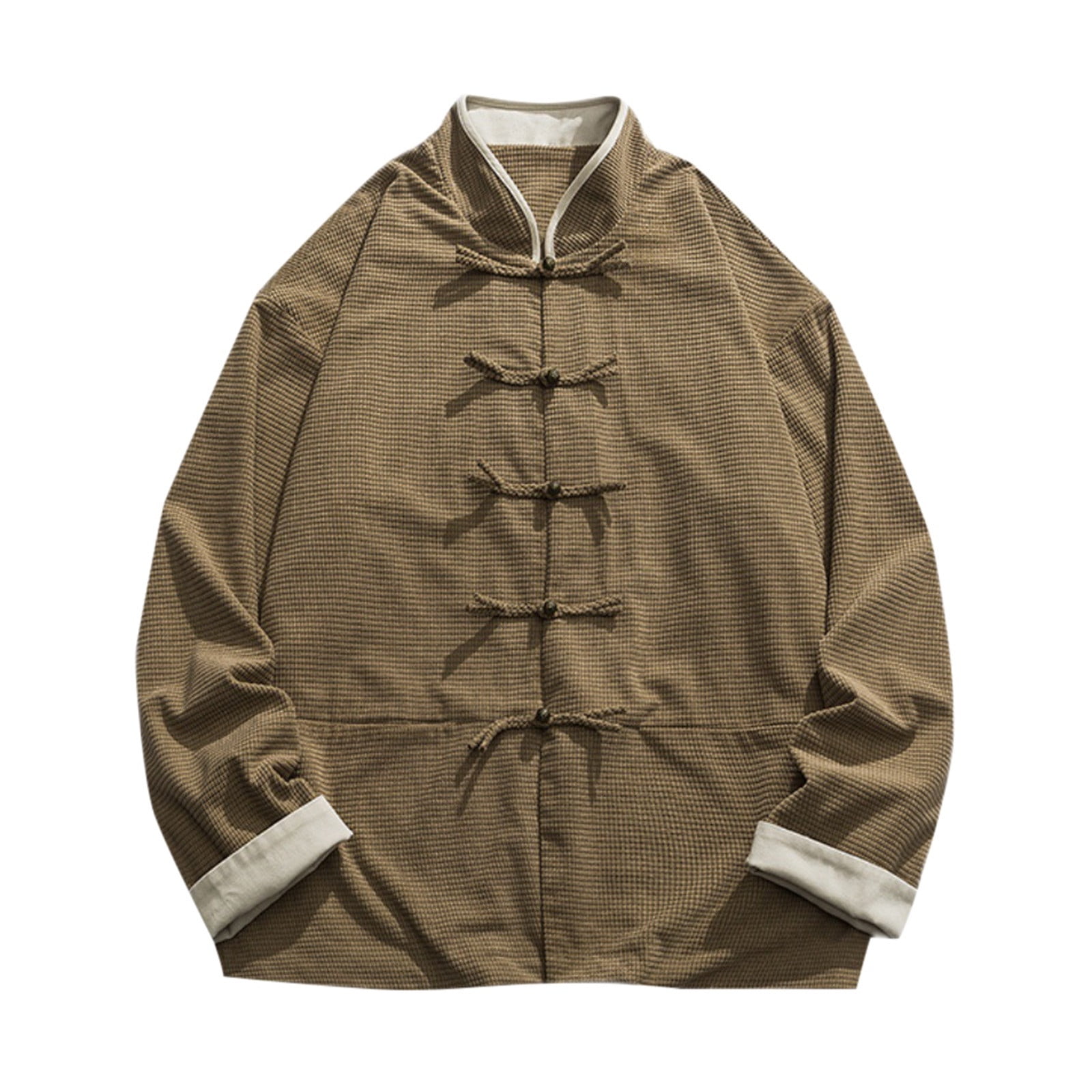 Traditional Chinese Clothing Long Sleeved Shirt Jacket Mandarin Collar ...