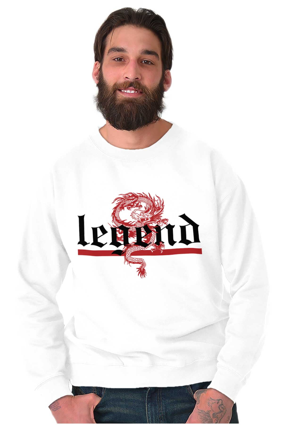 Traditional Chinese Dragon Legend Sweatshirt for Men or Women Brisco ...