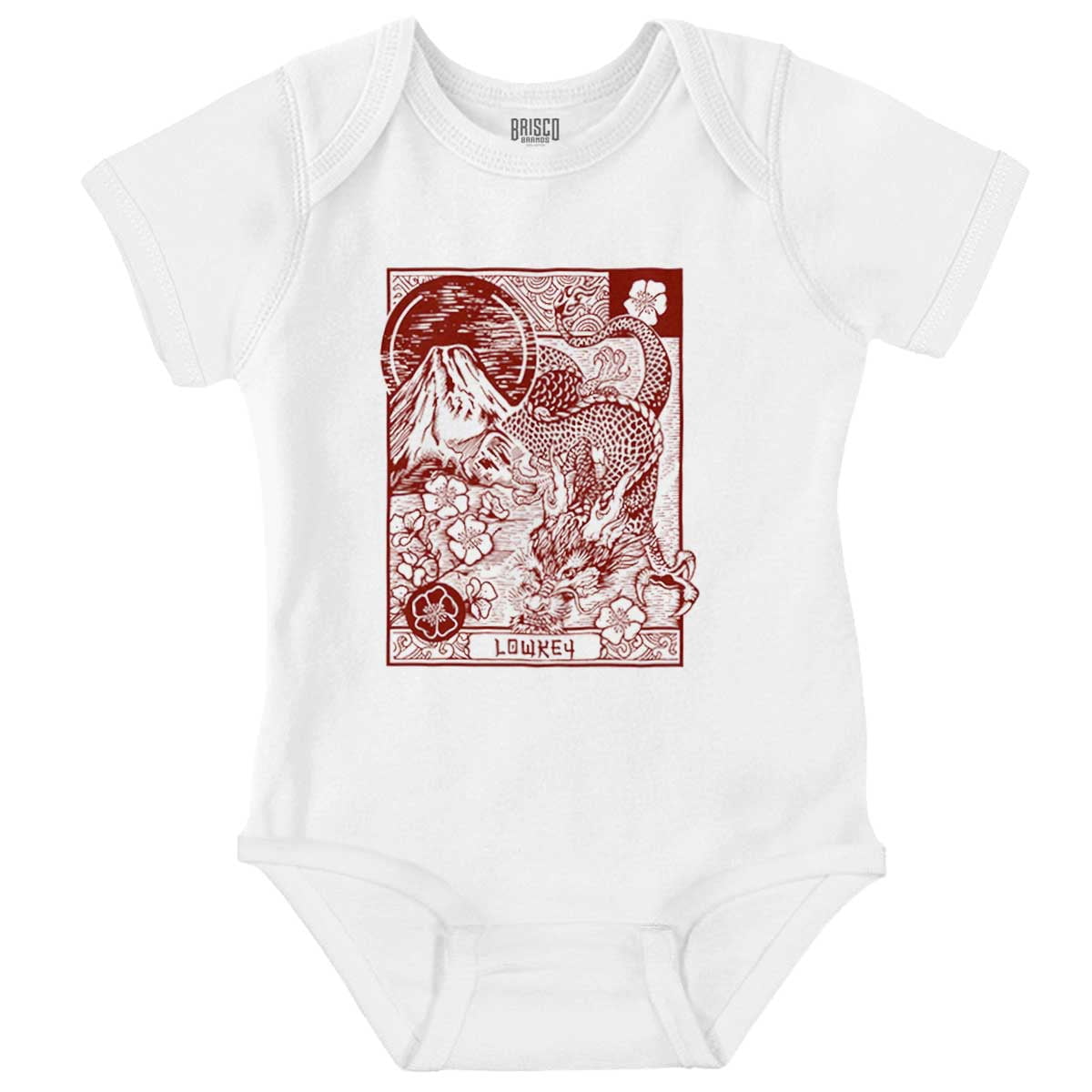 Traditional Chinese Dragon Lowkey Romper Boys or Girls Infant Baby ...