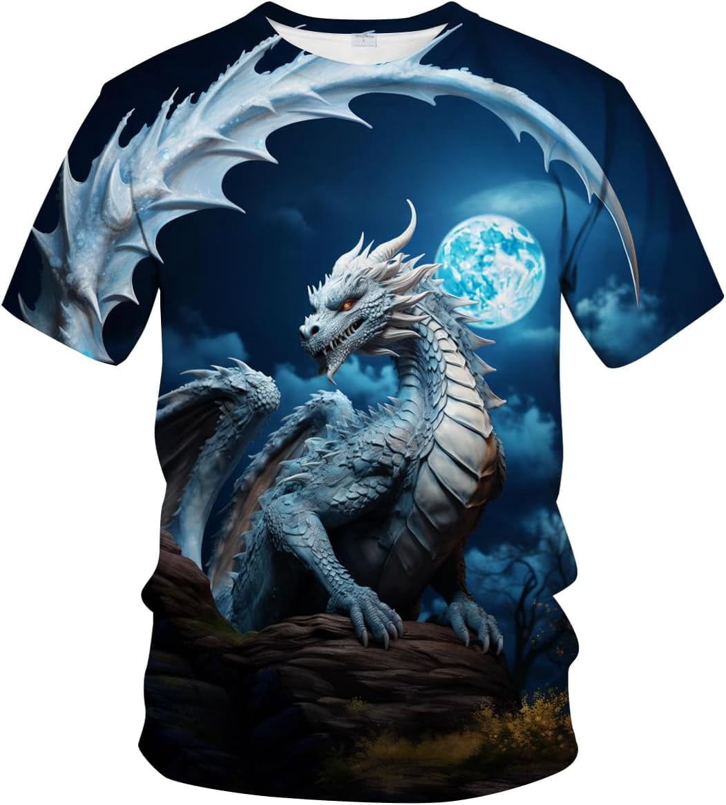 Traditional Chinese Dragon T-Shirt Funny Anime Graphic Tee Shirt ...