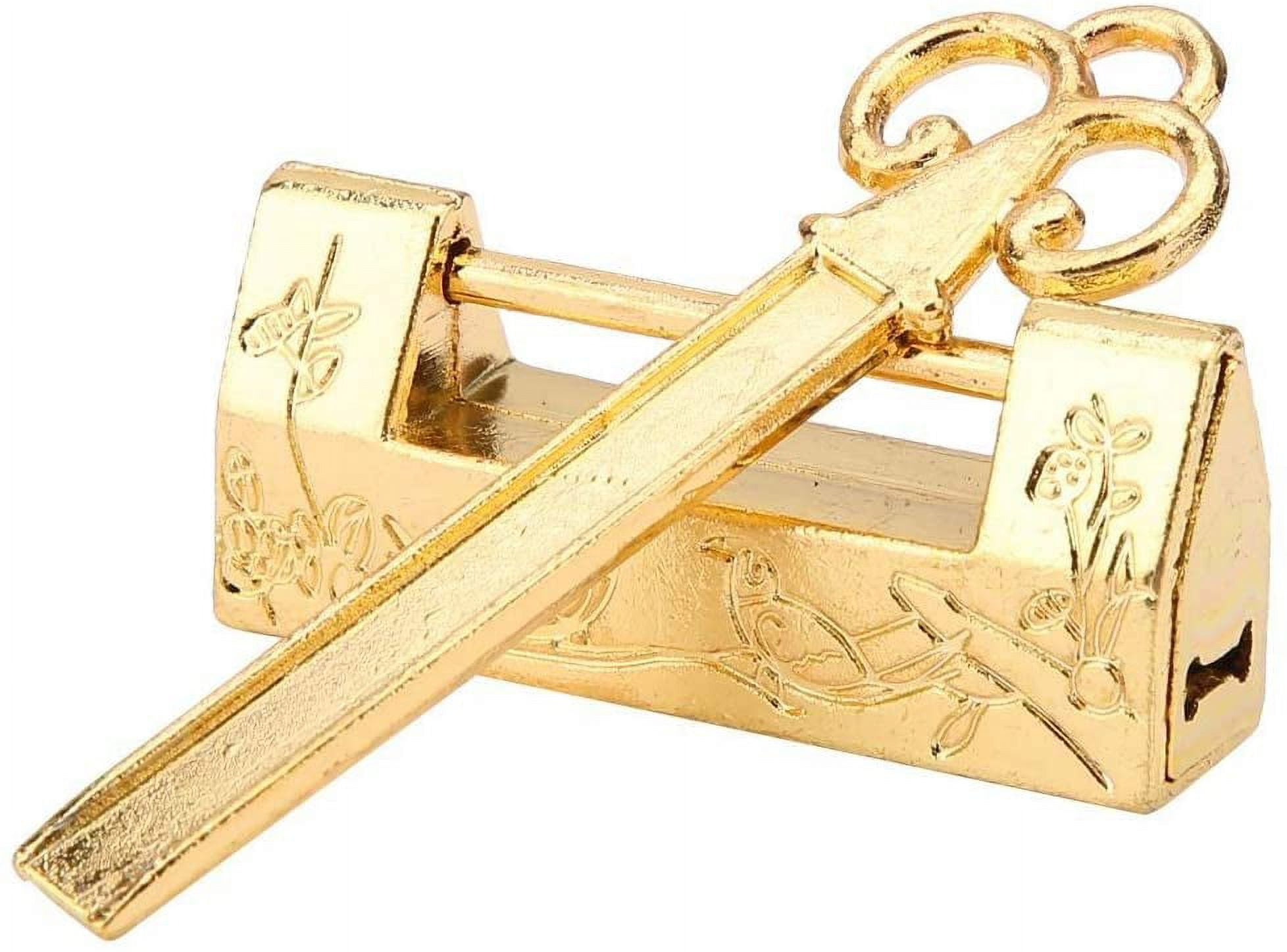 Traditional Chinese Flower Padlock Mini Key, Chinese Style For Vintage ...