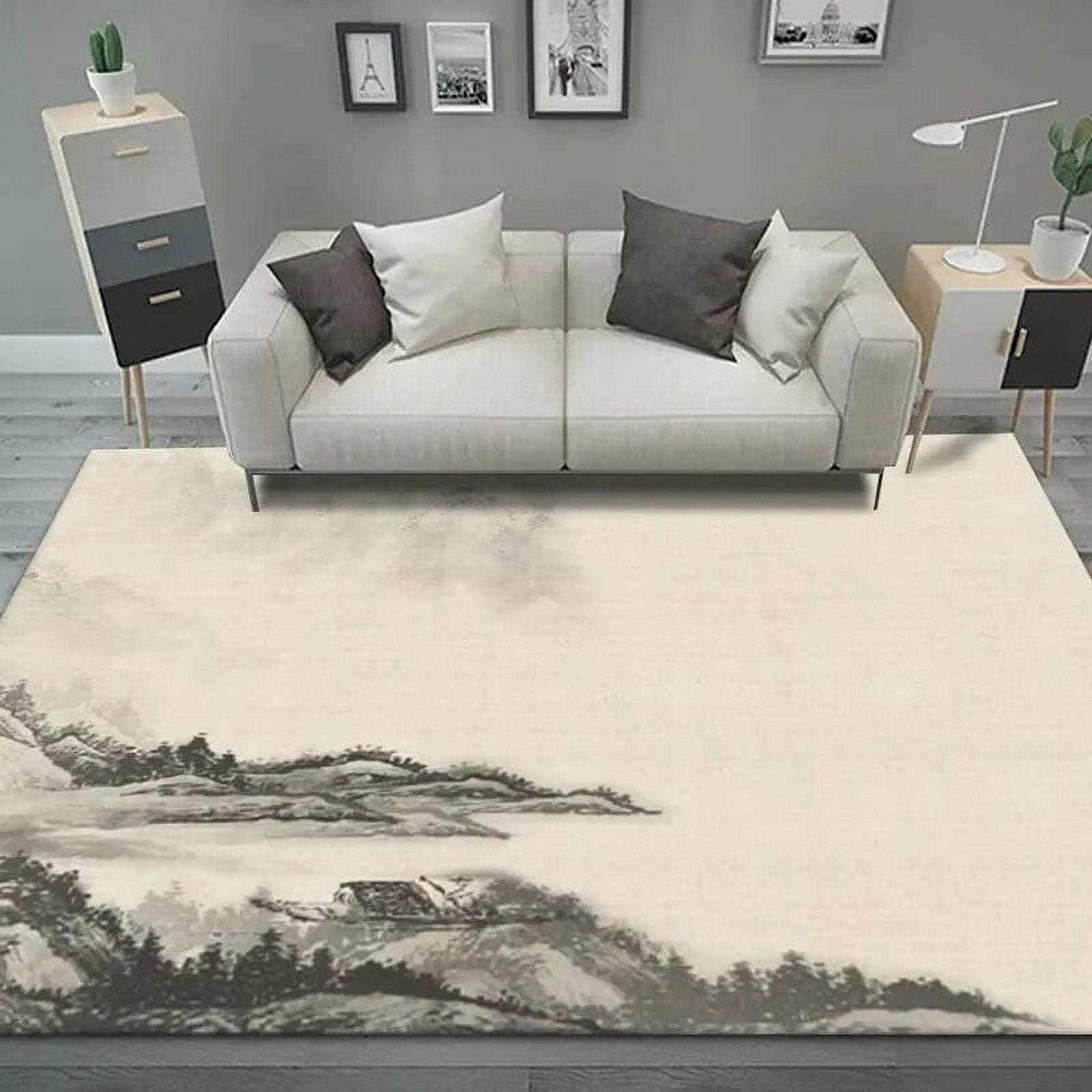 Traditional Chinese Ink Painting Carpet Large Area Rug for Bedroom ...
