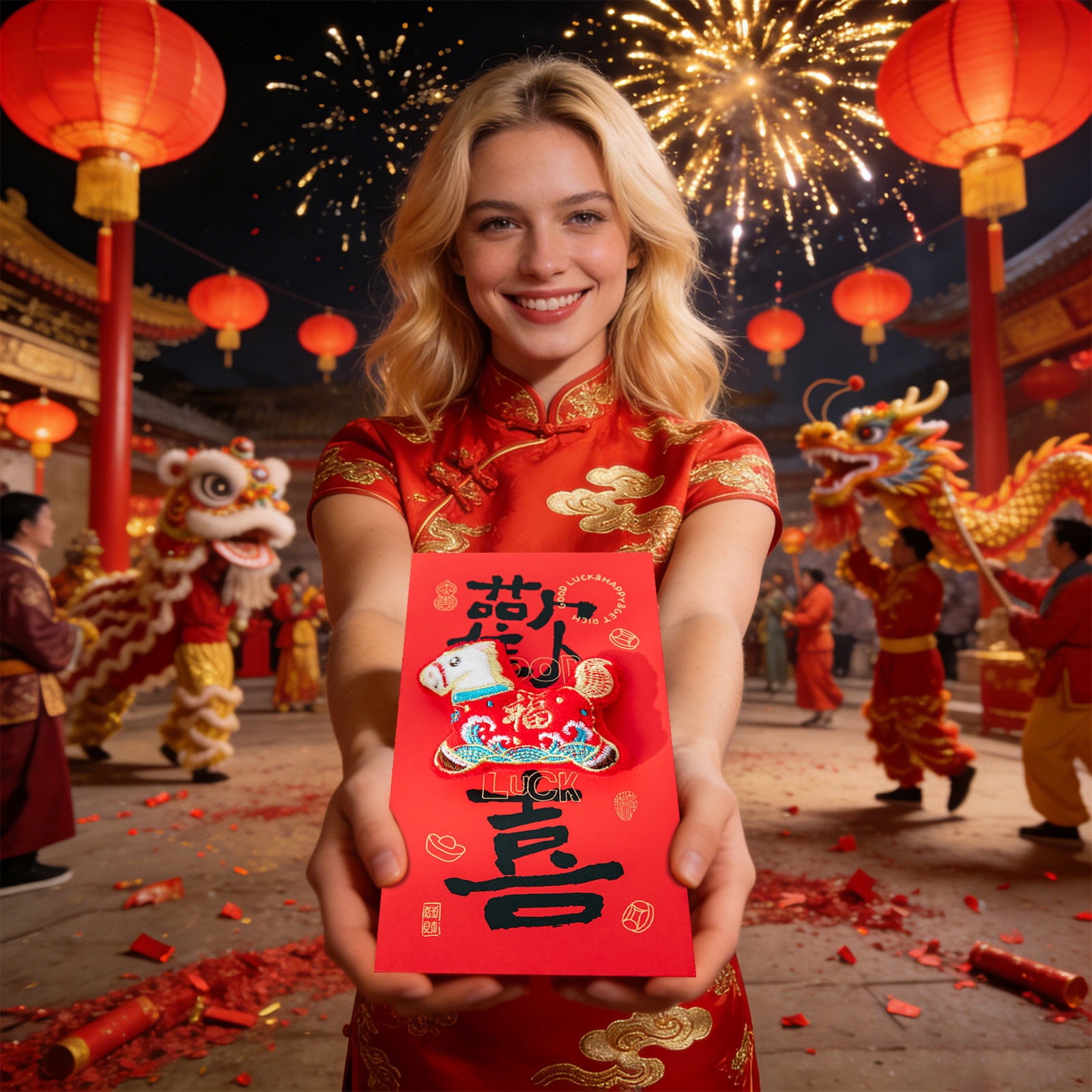 Traditional Chinese Red Envelopes for Year of the Horse 2026 - Lunar ...