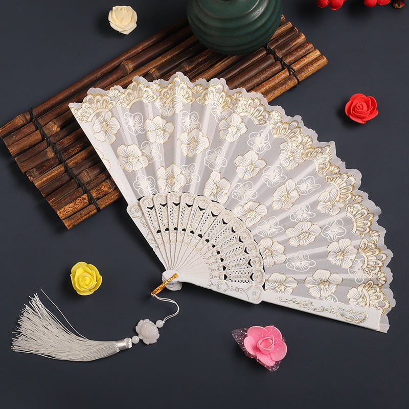 Traditional Chinese Style Fan for Women, Folding Fan with Cherry ...