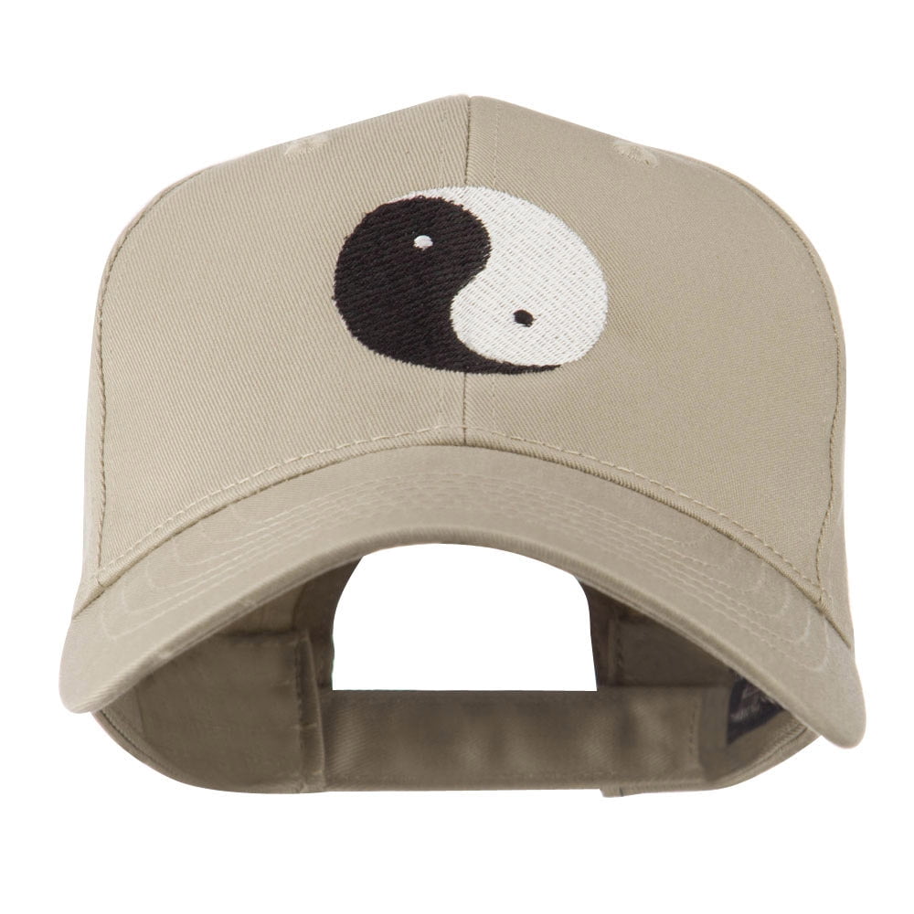 Traditional Chinese Symbol Yin and Yang Embroidered Cap - Khaki OSFM ...