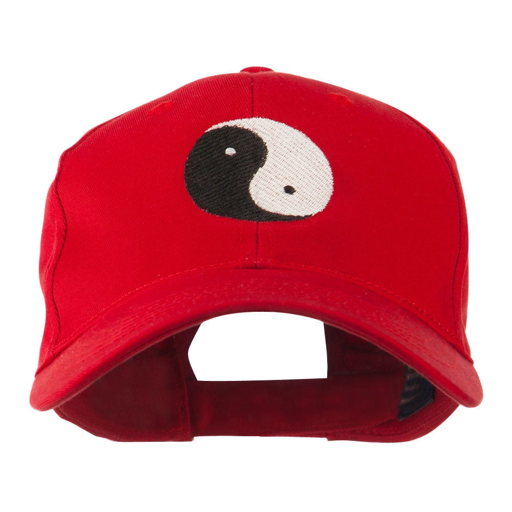 Traditional Chinese Symbol Yin and Yang Embroidered Cap - Red OSFM ...