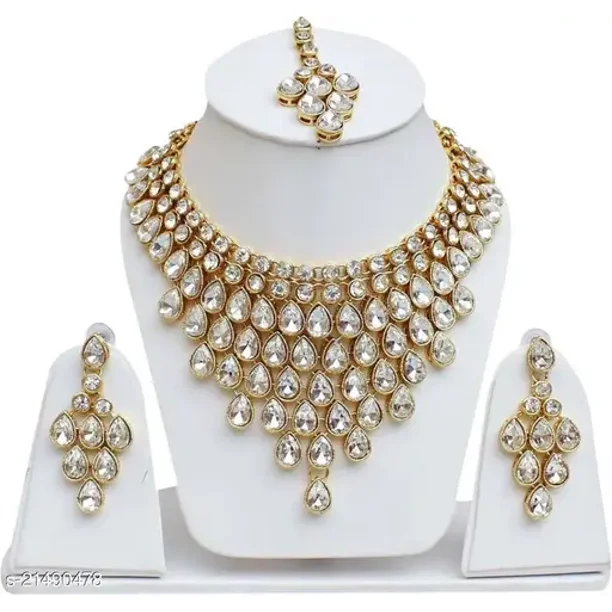 Traditional Choker Necklace Set Jewelry /Indian Women Jewellery Gold ...