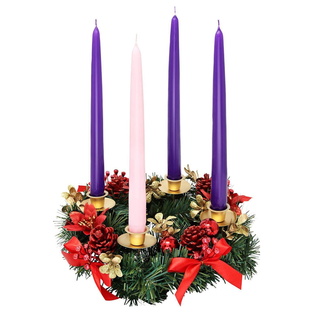 Traditional Christmas Advent Wreath. For Advent Calendar Season Candle ...