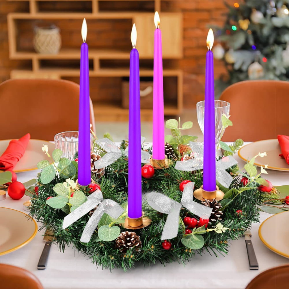 Traditional Christmas Advent Wreath. For Advent Calendar Season Candle ...