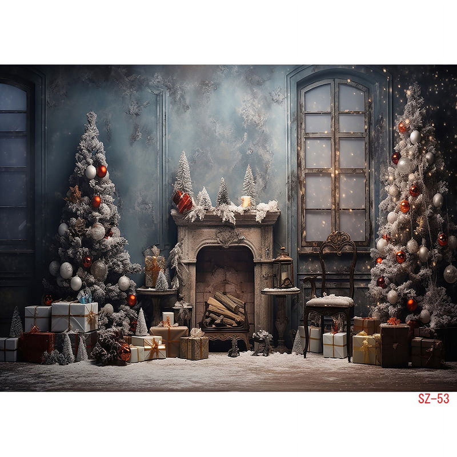 Traditional Christmas Background Decorations And Garland Arch Balls ...