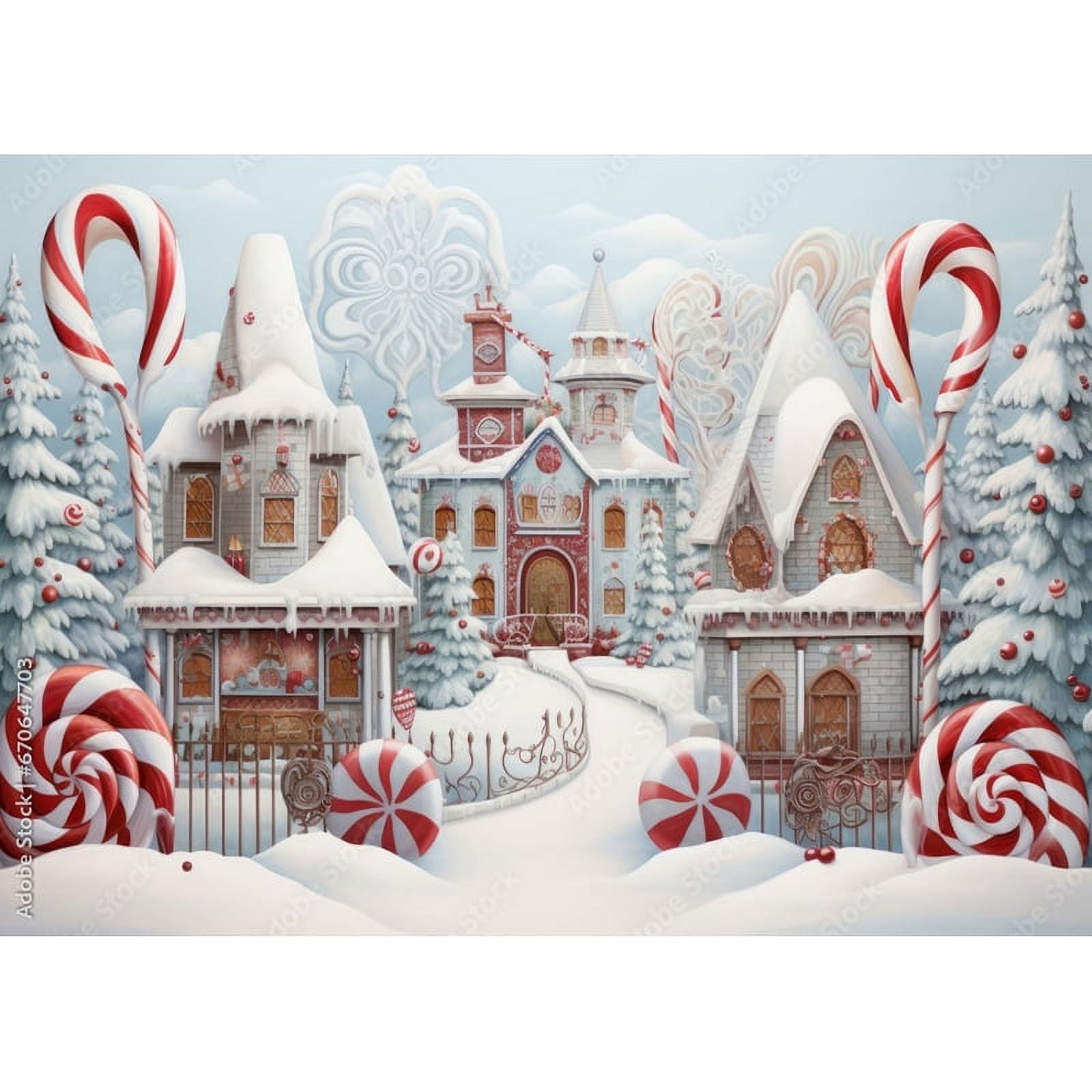 Traditional Christmas Background rations And Garland Arch Pink Balls ...