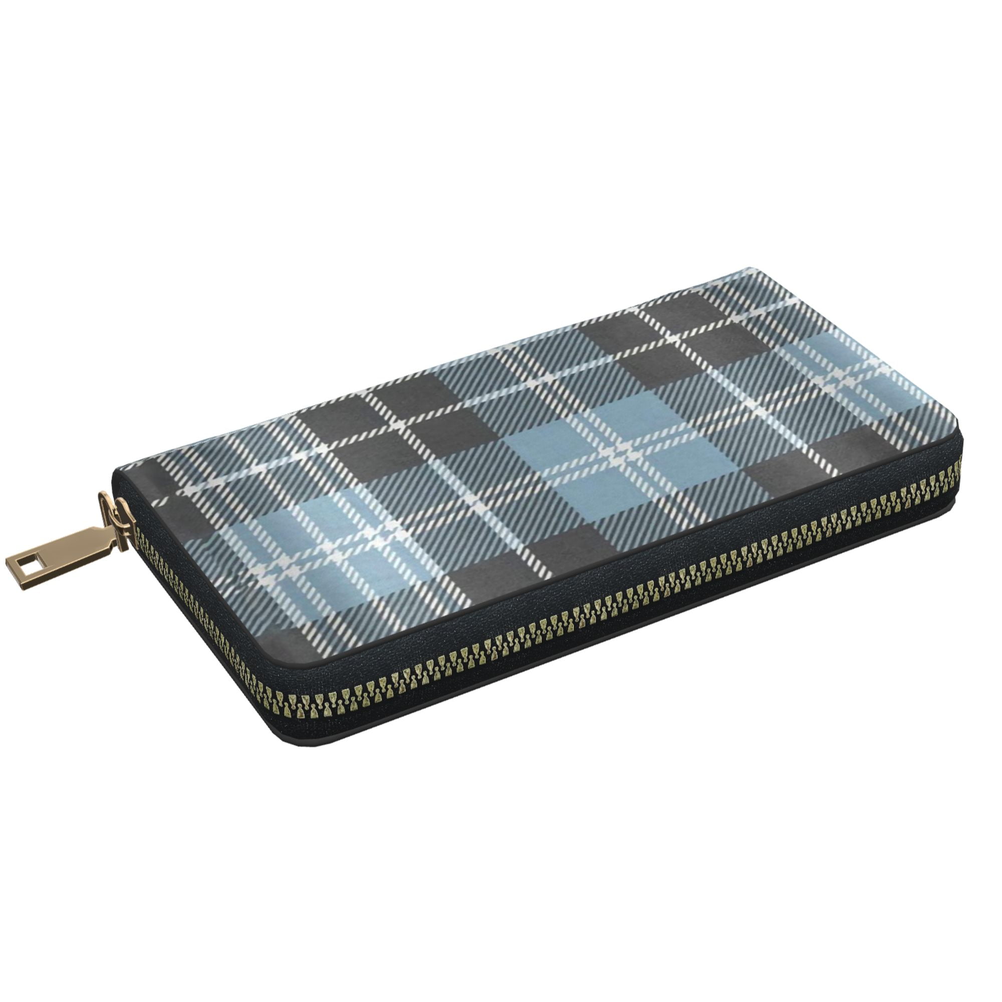 Traditional Clark Tartan Plaid For Women Leather Zip Phone Clutch Pu ...