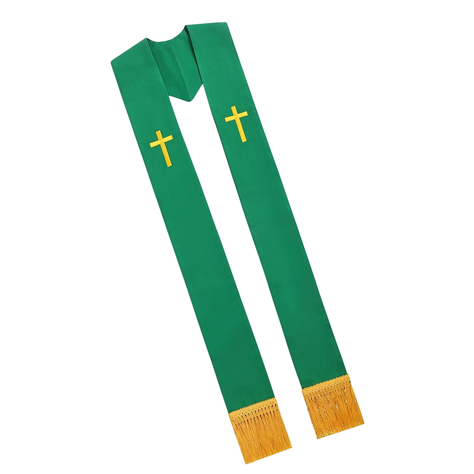 Traditional Clergy Stole with Embroidery Crossed Pattern and Elegant ...