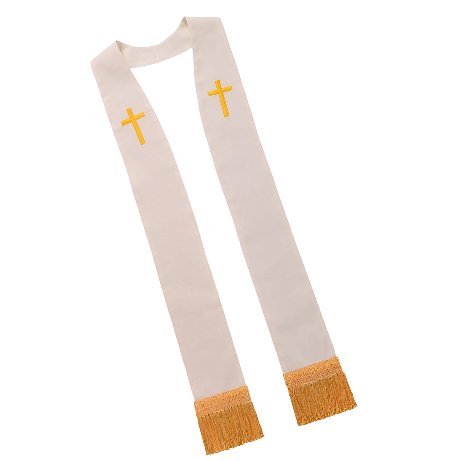 Traditional Clergy Stole with Embroidery Crossed Pattern and Elegant ...