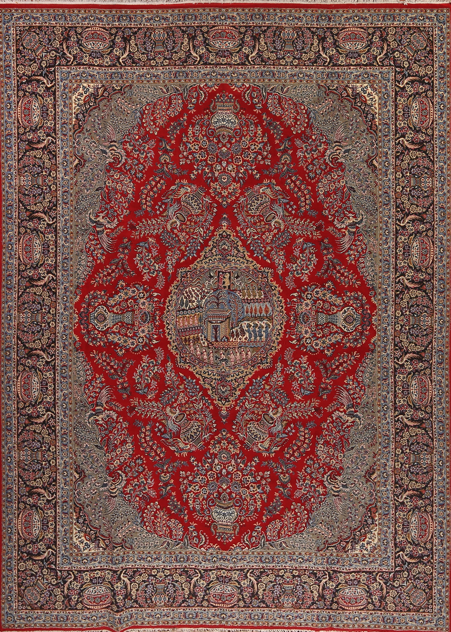 Traditional Collection, Red Floral Area Rug 13' 0'' X 9' 9'', Oriental ...