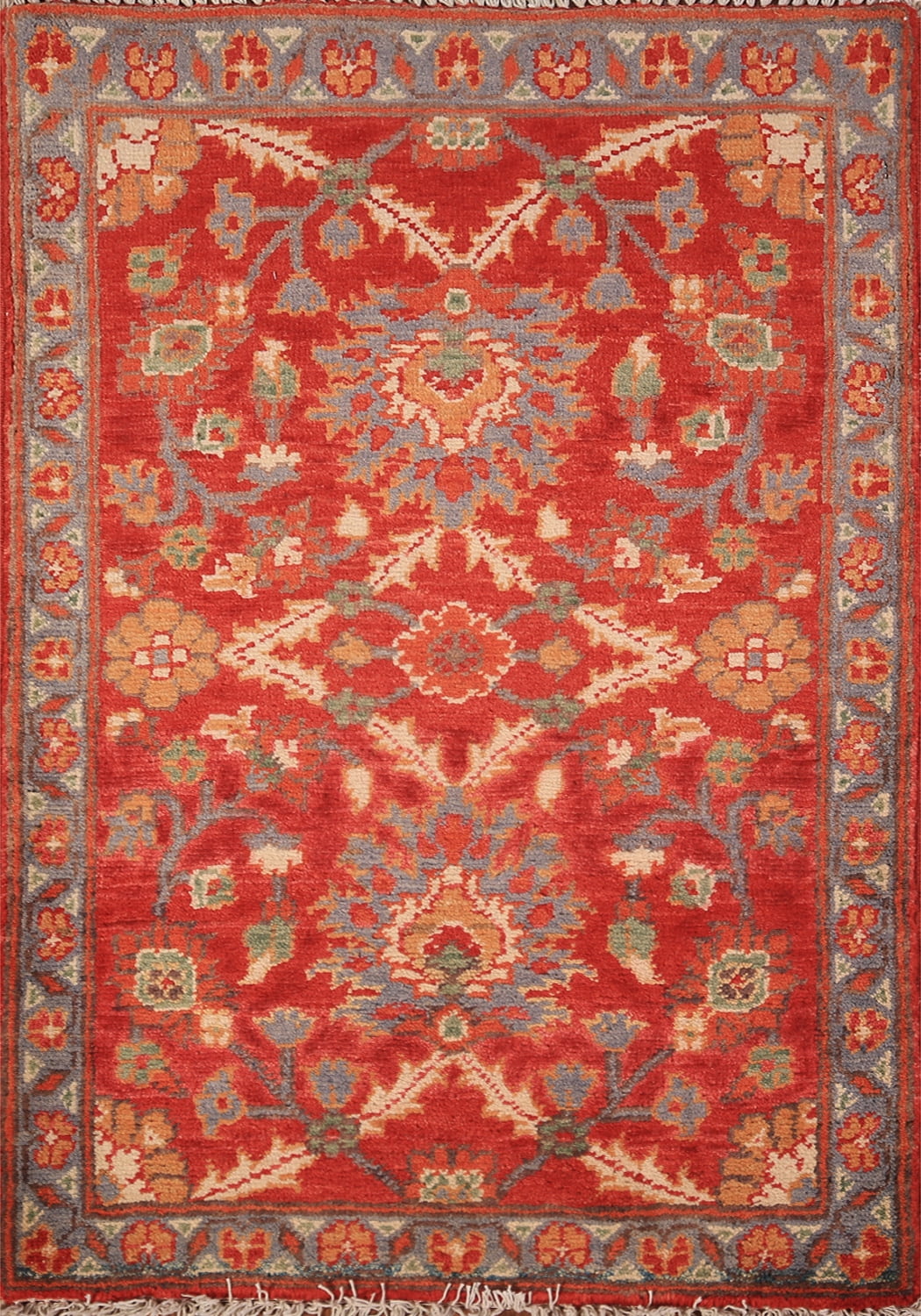 Traditional Collection, Red Floral Area Rug 3' 0'' X 2' 0'', Oriental ...