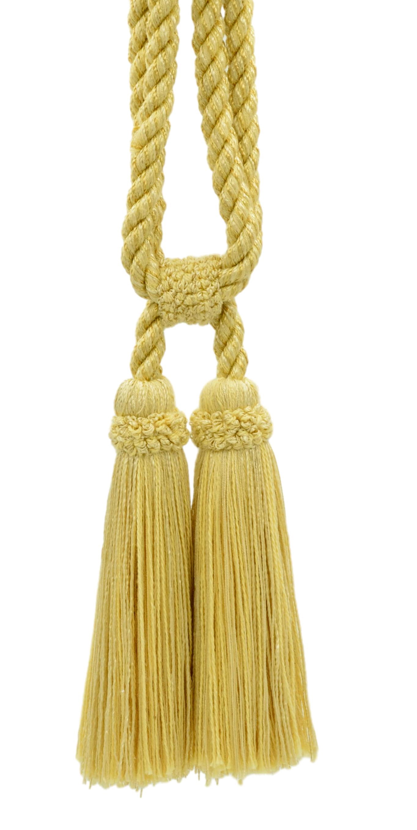 DECOPRO Traditional Cotton Double Tassel Curtain & Drapery Tassel Tieback, Tassel Length 5 1/2 ...