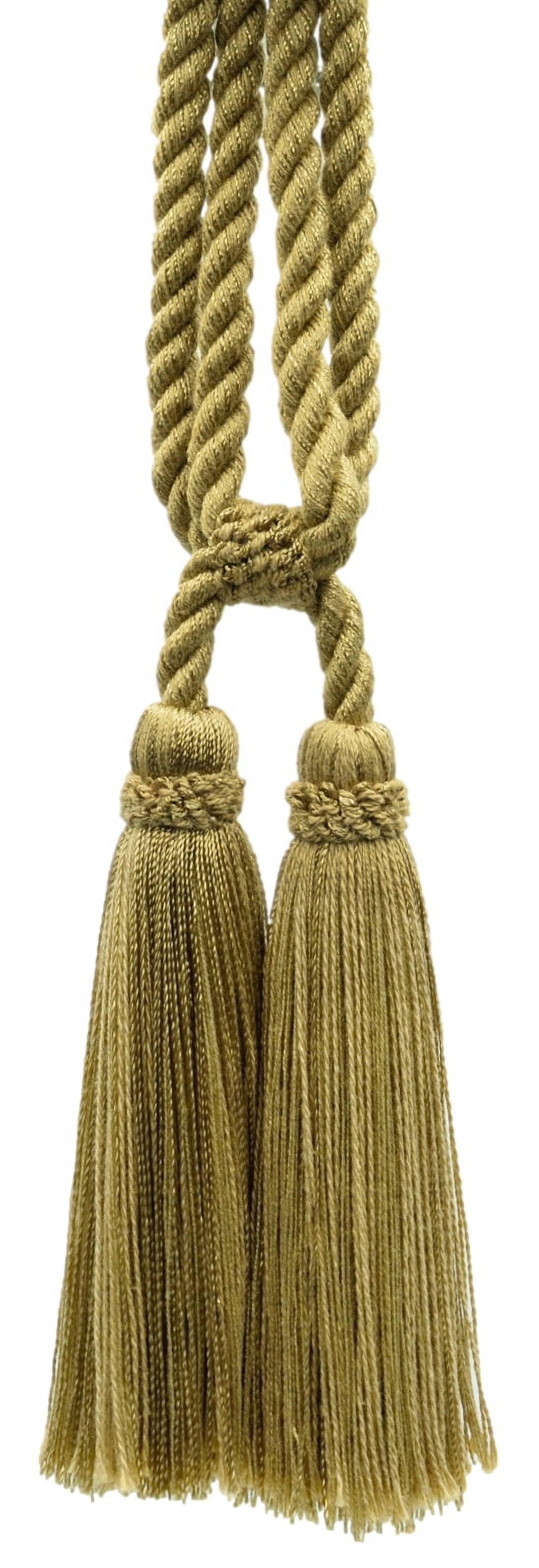 DECOPRO Traditional Cotton Double Tassel Curtain & Drapery Tassel ...