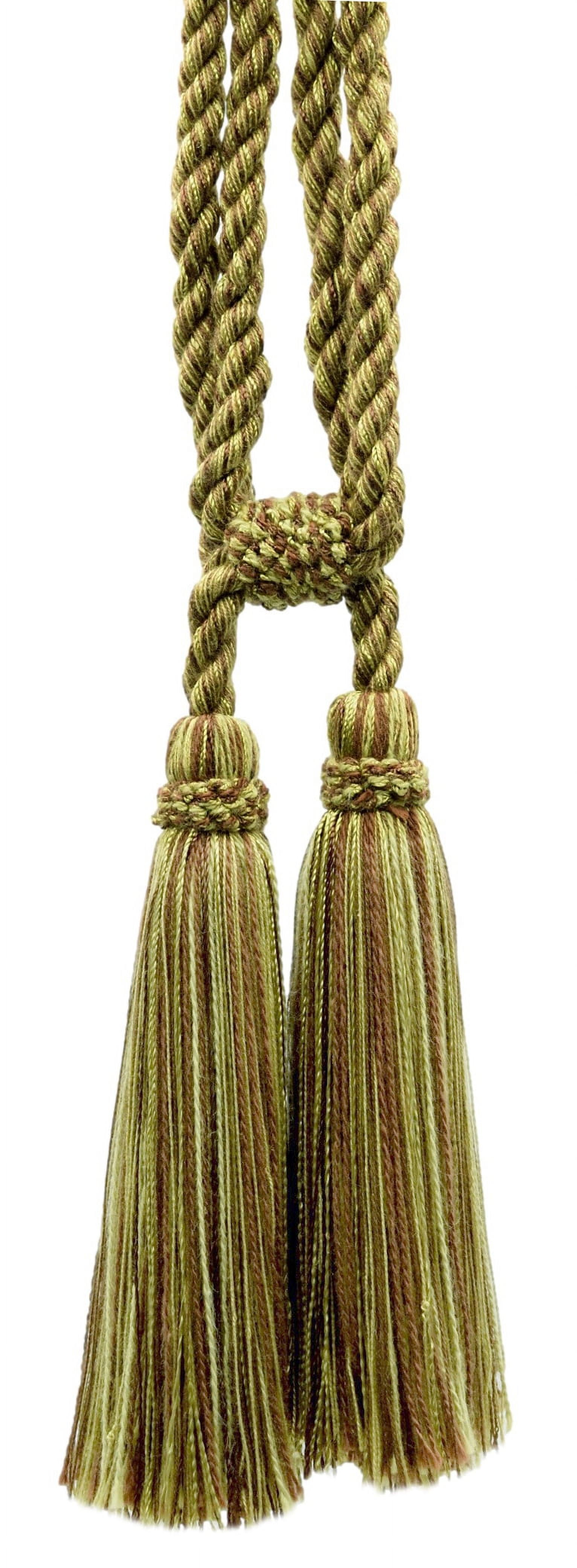 DECOPRO Traditional Cotton Double Tassel Curtain & Drapery Tassel ...