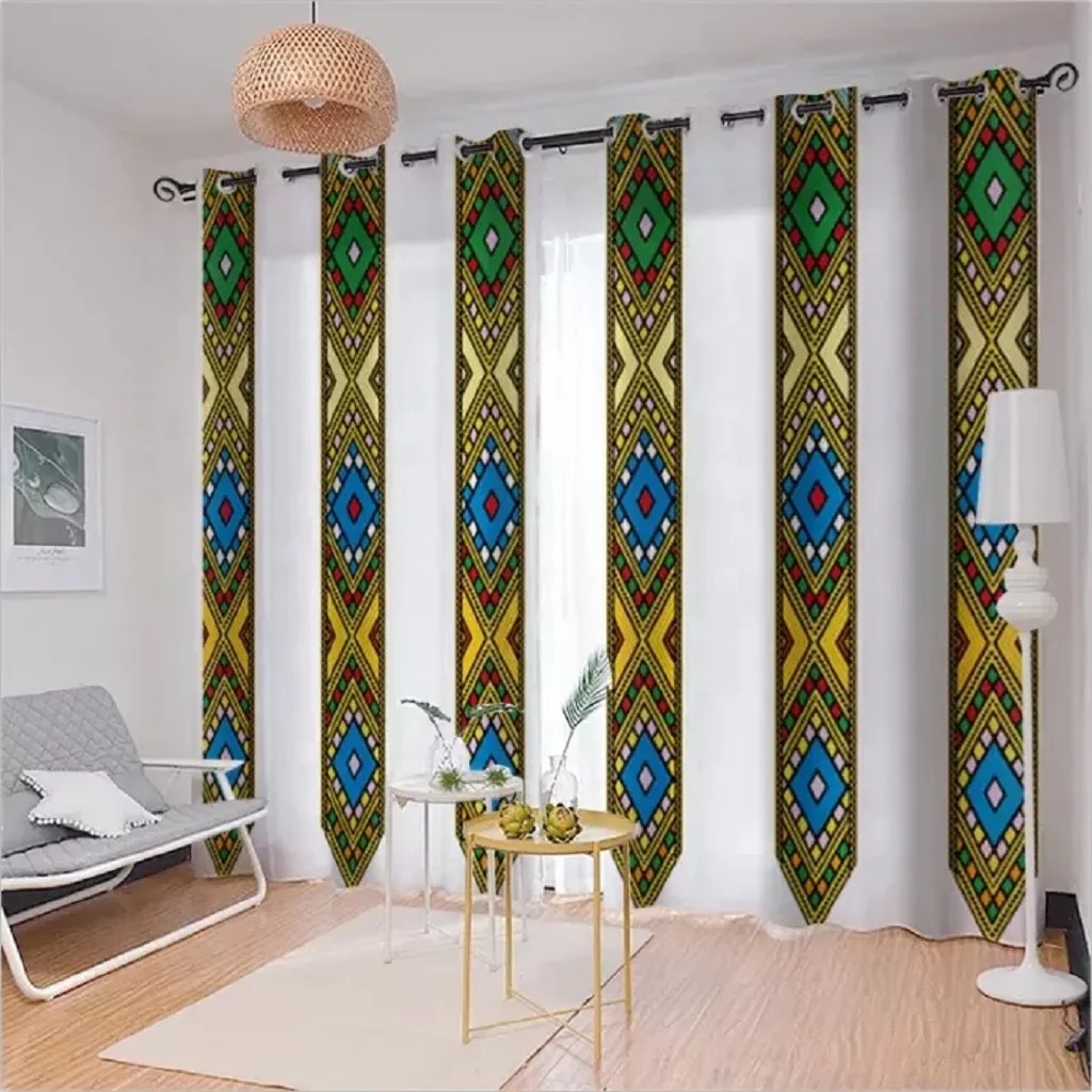 Traditional Culture Ethiopian and Eritrean Window Curtains for Living ...