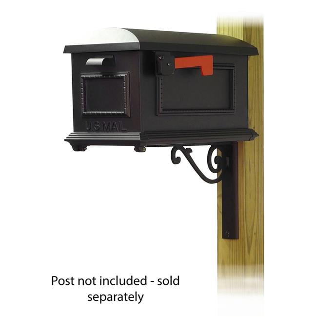 Traditional Curbside Mailbox with Baldwin front single mailbox mounting ...