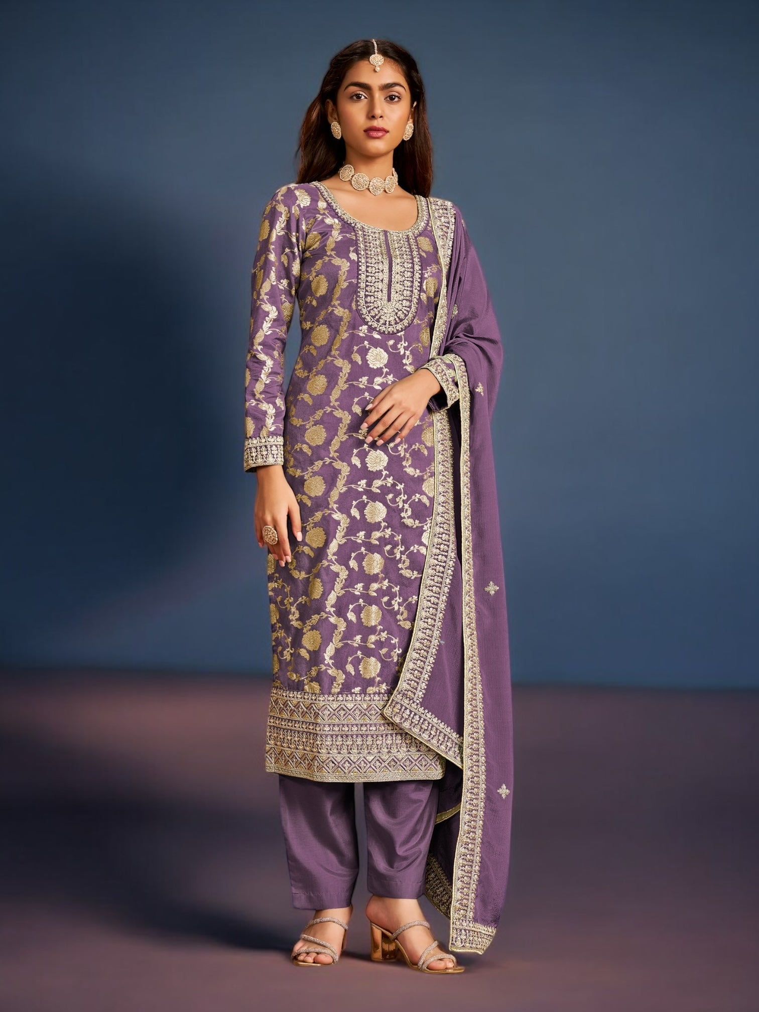 Traditional Designer Salwar Kameez Suit, Cultural Wear for Women, 221 ...
