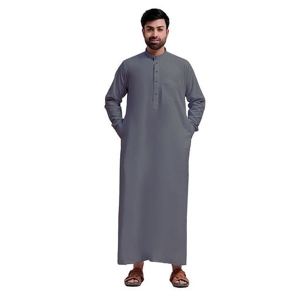 Traditional Dishdasha – Mens Saudi Style Thobe Classic - Full Length ...