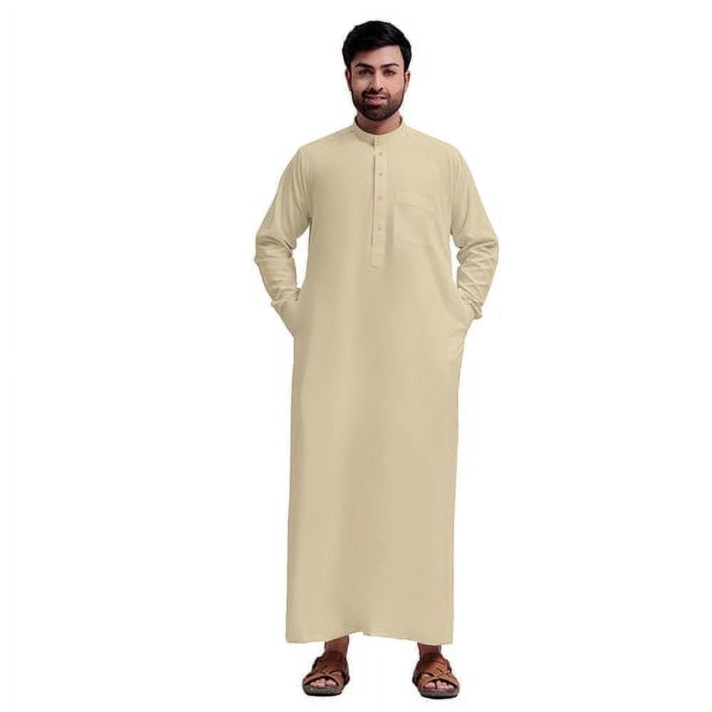 Traditional Dishdasha – Mens Saudi Style Thobe Classic - Full Length ...