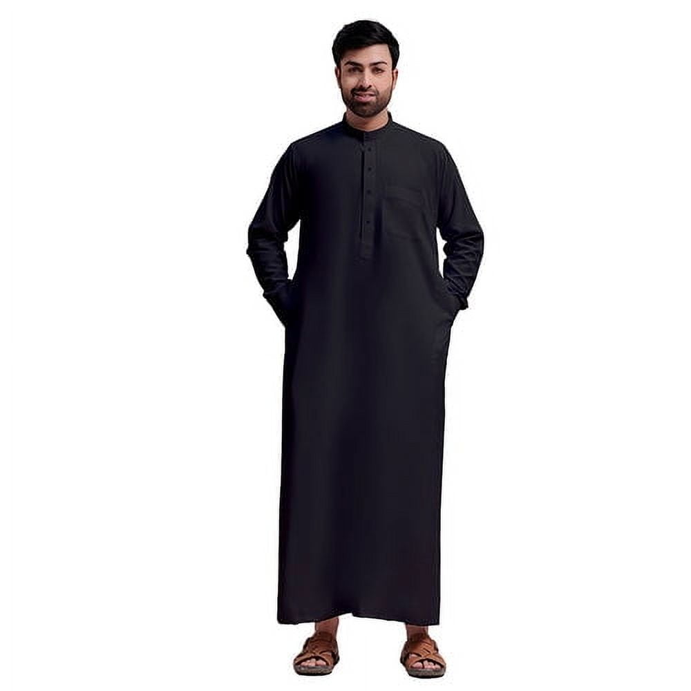 Traditional Dishdasha – Mens Saudi Style Thobe Classic - Full Length ...