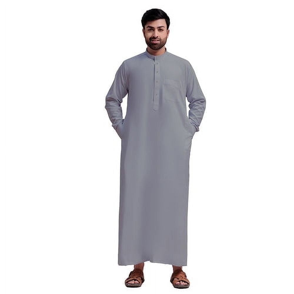 Traditional Dishdasha – Mens Saudi Style Thobe Classic - Full Length ...