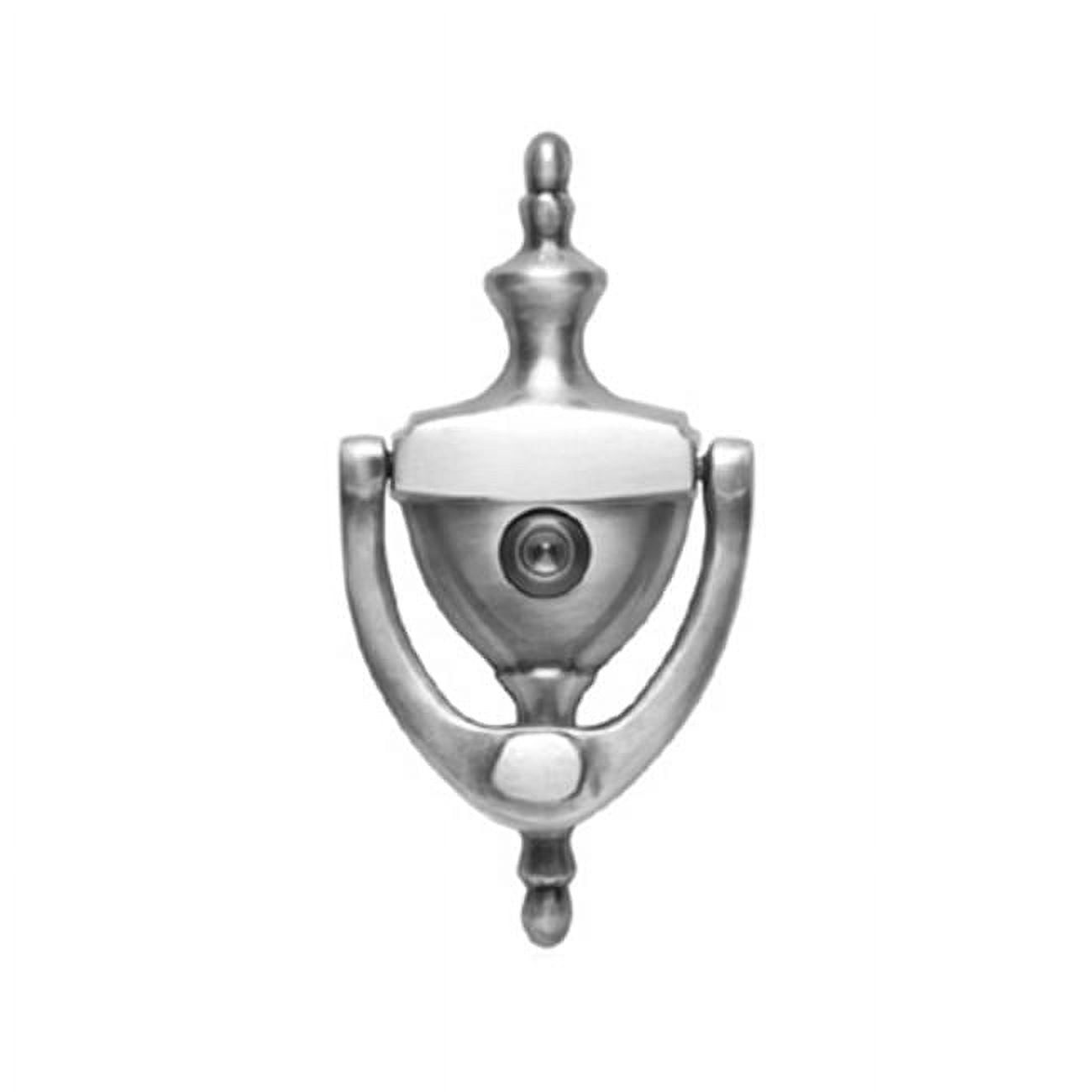Traditional Door Knocker 6 in. with Eyeviewer Satin Nickel - Walmart.com
